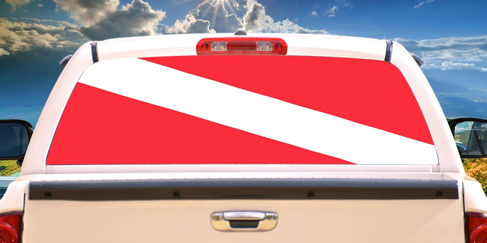 SignMission Scuba Rear Window Graphic truck view thru vinyl decal HD ...