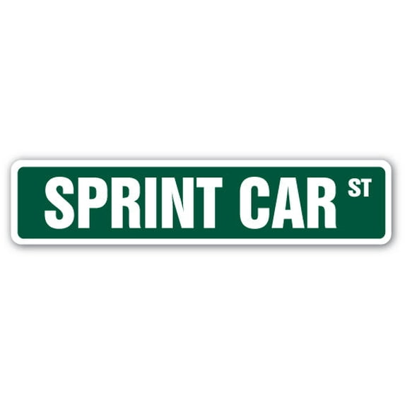 SignMission A-24-SS-SPRINT CAR Sprint Car Aluminum Street Sign for ...
