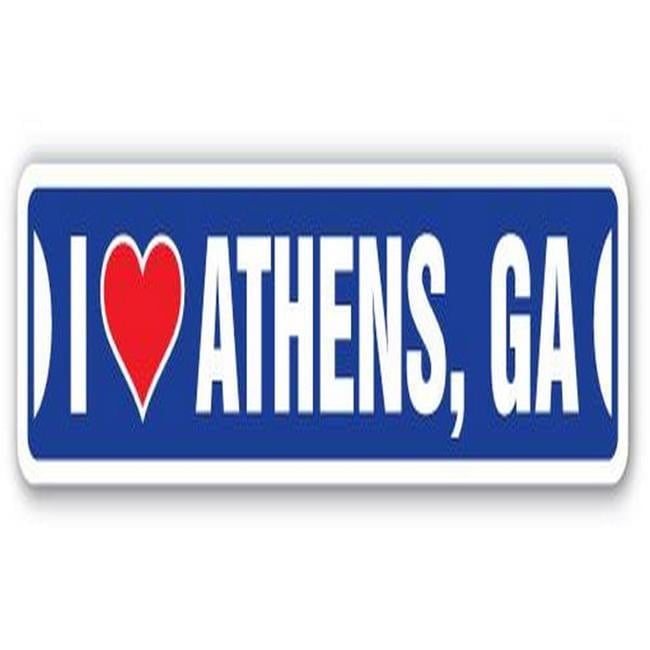 I LOVE ATHENS GEORGIA Street Sign Decal ga city state us wall road décor gift - Walmart.com