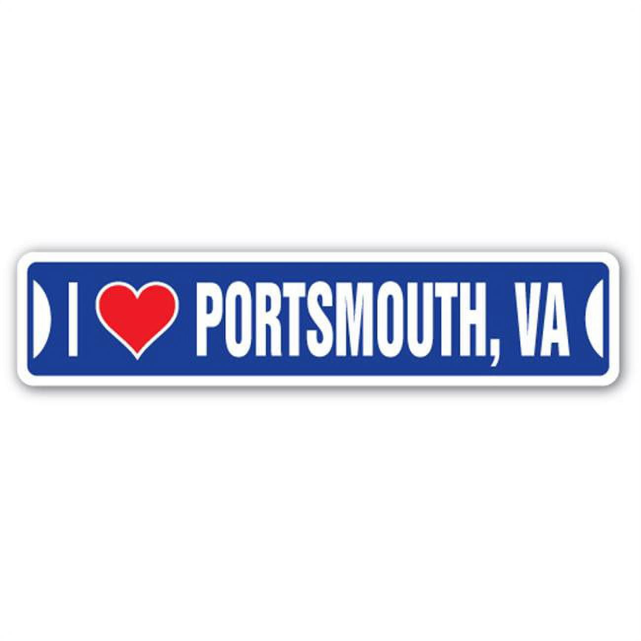 SignMission Street Sign - I Love Portsmouth, Virginia - Walmart.com