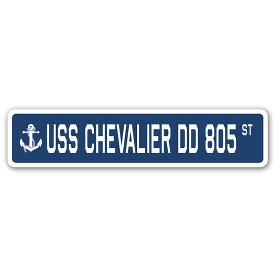 SignMission SSN-624-Chevalier Dd 805 USS Chevalier DD 805 Street Sign ...