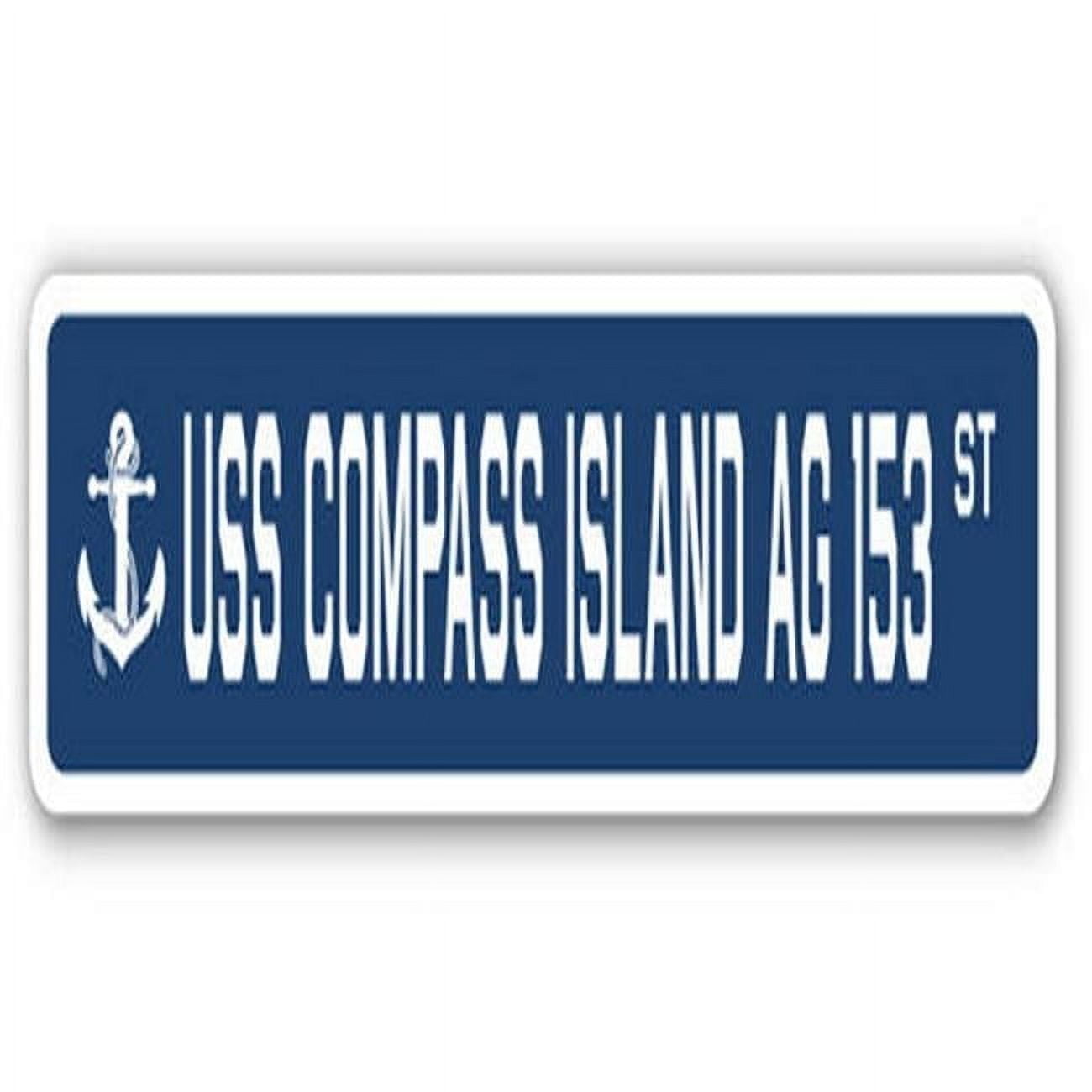 SignMission USS Compass Island Ag 153 Street Sign - US Navy Ship ...