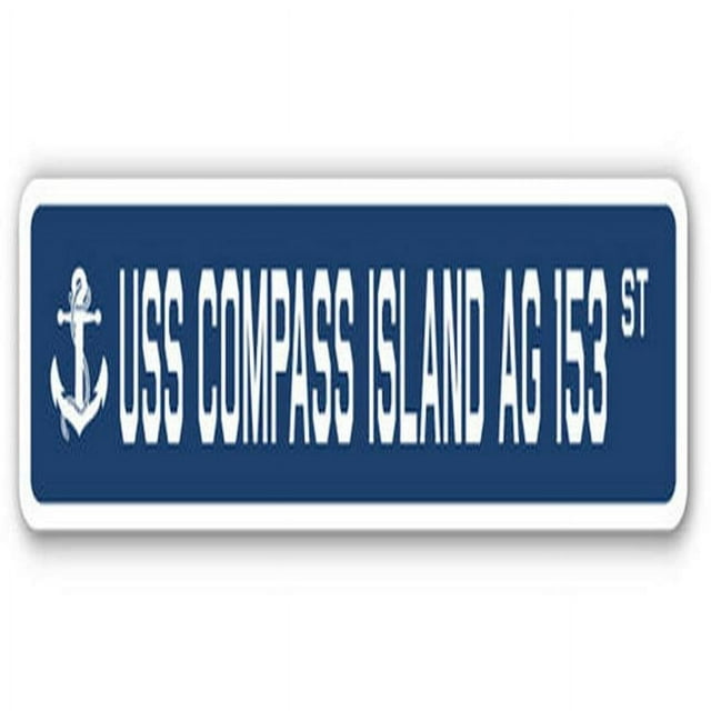 SignMission USS Compass Island Ag 153 Street Sign - US Navy Ship ...