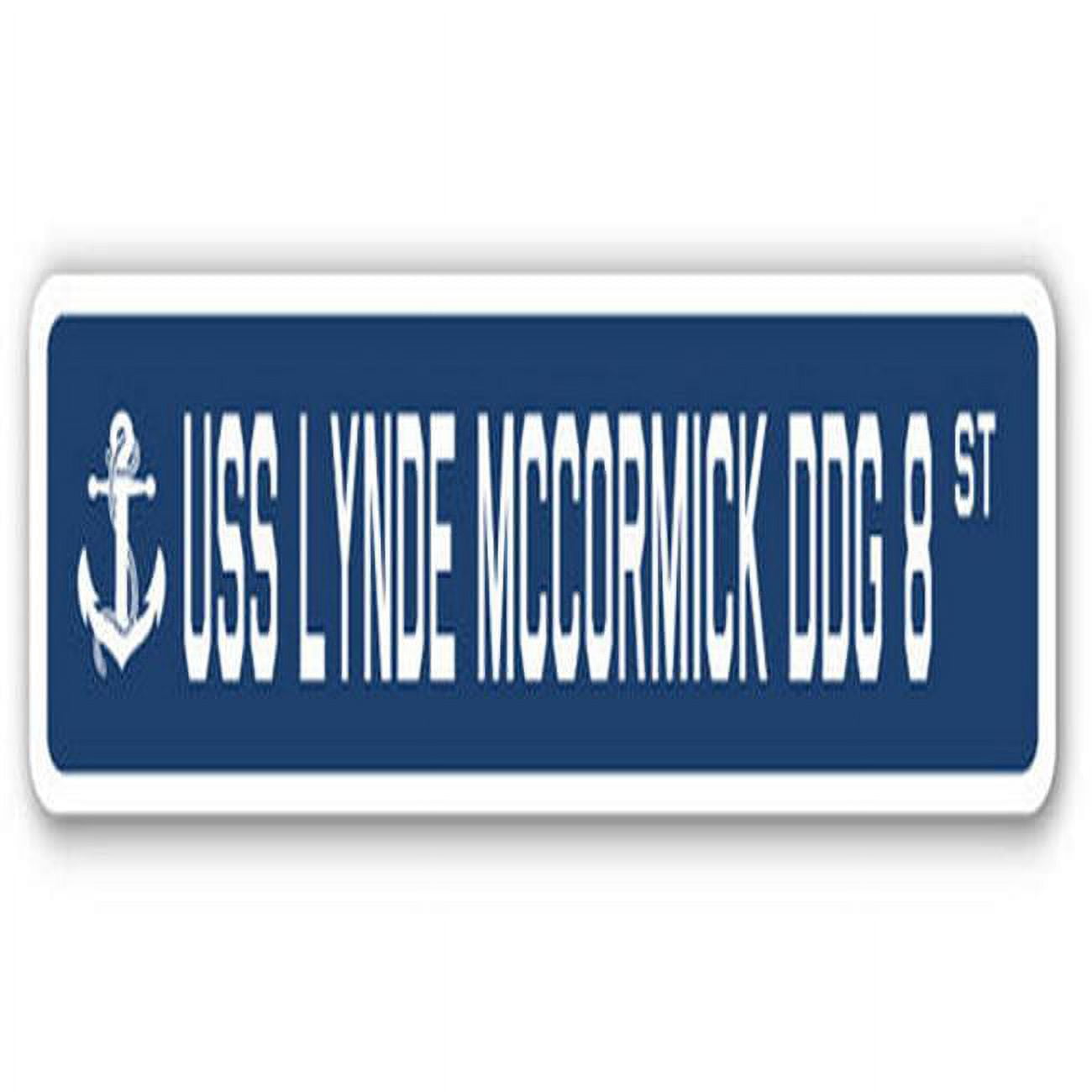 SignMission USS Lynde Mccormick DDG 8 Street Sign - US Navy Ship ...