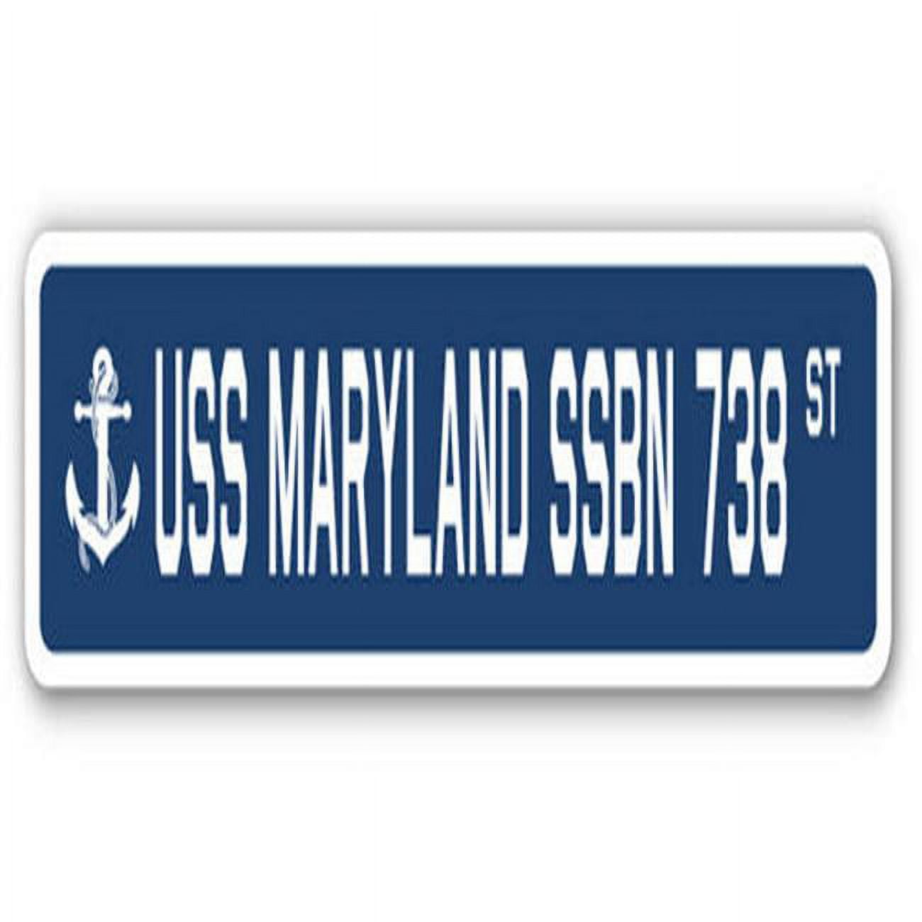 SignMission USS Maryland SSBN 738 Street Sign - US Navy Ship Veteran ...