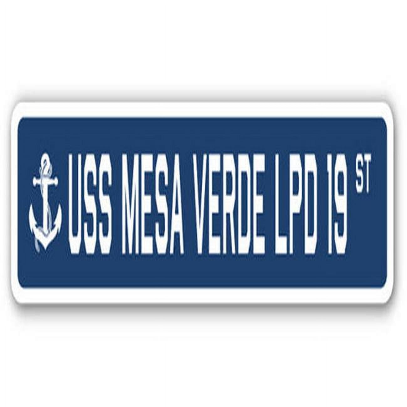 SignMission USS Mesa Verde Lpd 19 Street Sign - US Navy Ship Veteran ...