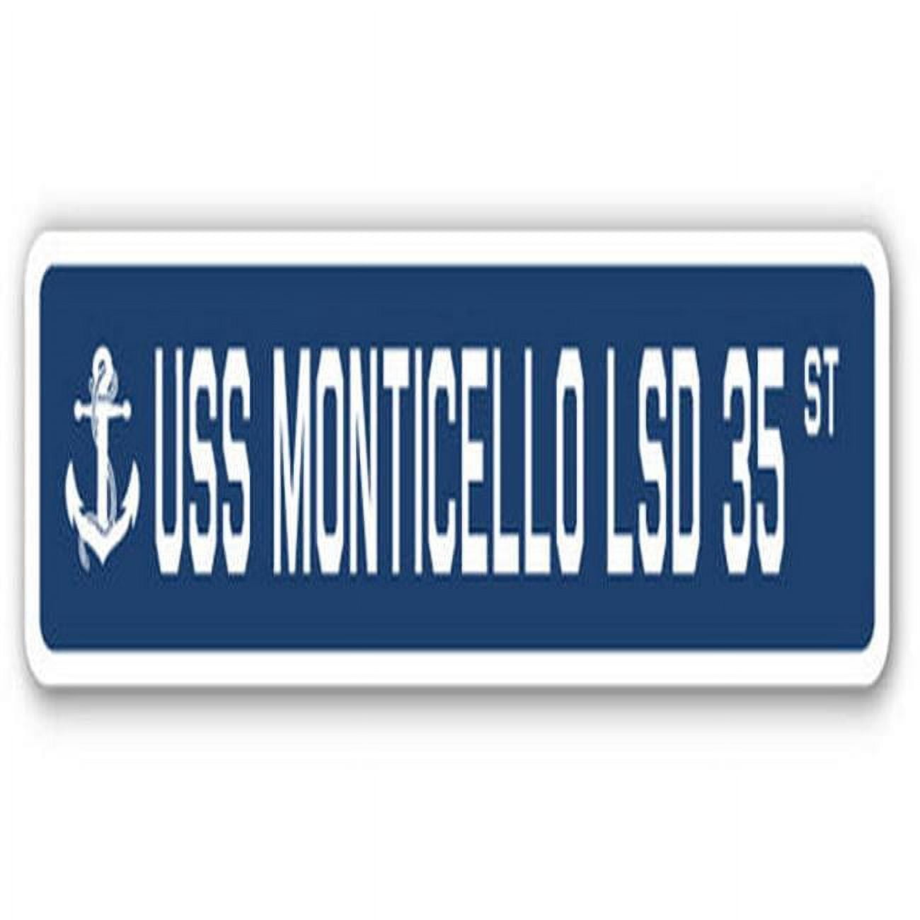 SignMission USS Monticello LSD 35 Street Sign - US Navy Ship Veteran ...