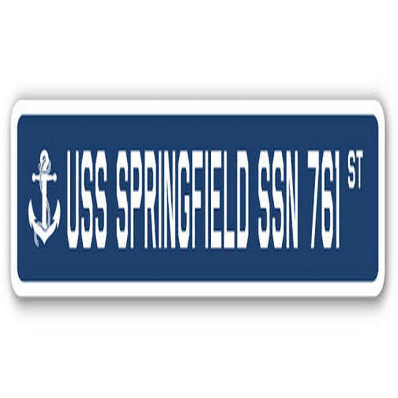 SignMission USS Springfield SBN 761 Street Sign - US Navy Ship Veteran ...