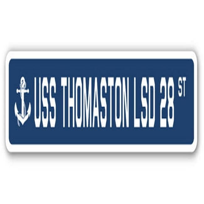 SignMission USS Thomaston LSD 28 Street Sign Decal - US Navy Ship ...