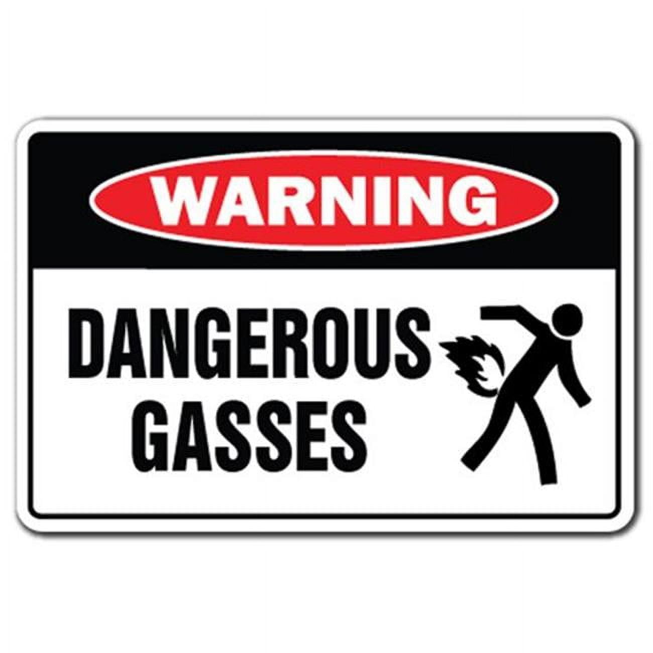 SignMission W-Dangerous Gasses 8 x 12 in. Dangerous Gases Warning Sign ...