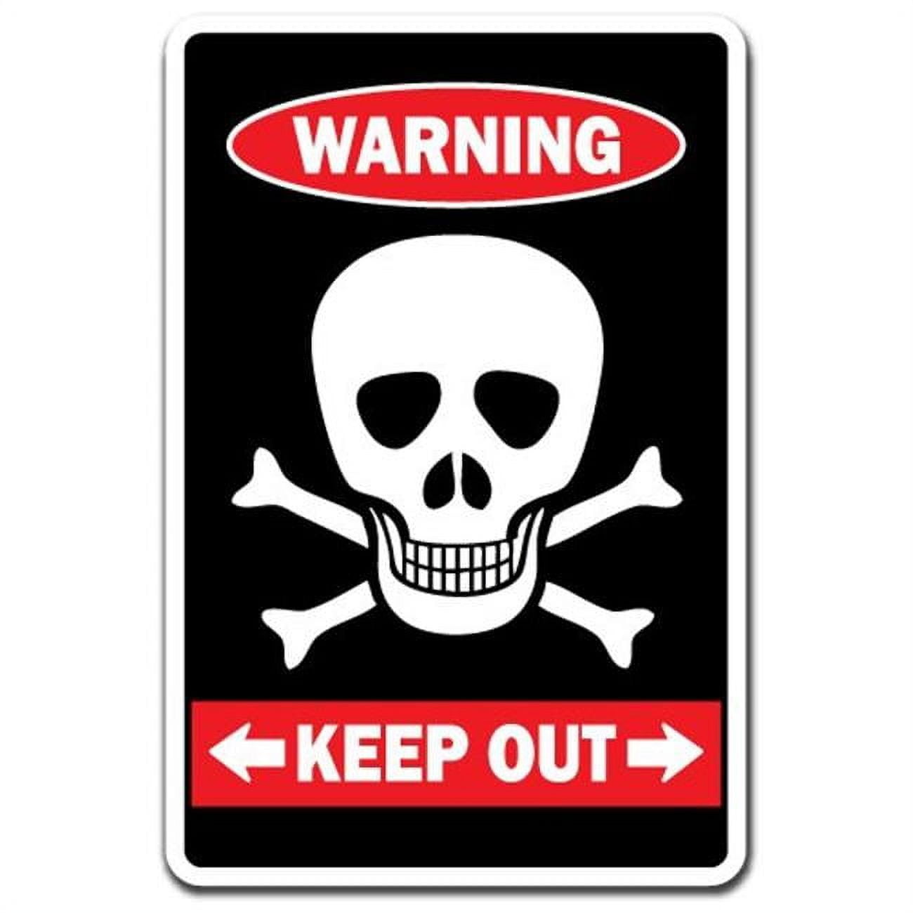 SignMission W-Keep Out With Skull And 8 x 12 in. Keep Out with Skull ...
