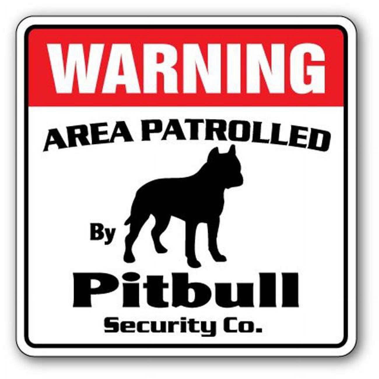 SignMission WD-PITBULL 12 x 8 in. Area Patrolled by Pet Pitbull ...