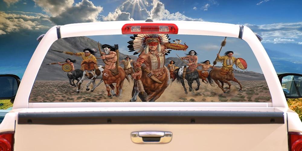SignMission War Path Rear Window Graphic truck view thru vinyl decal HD ...