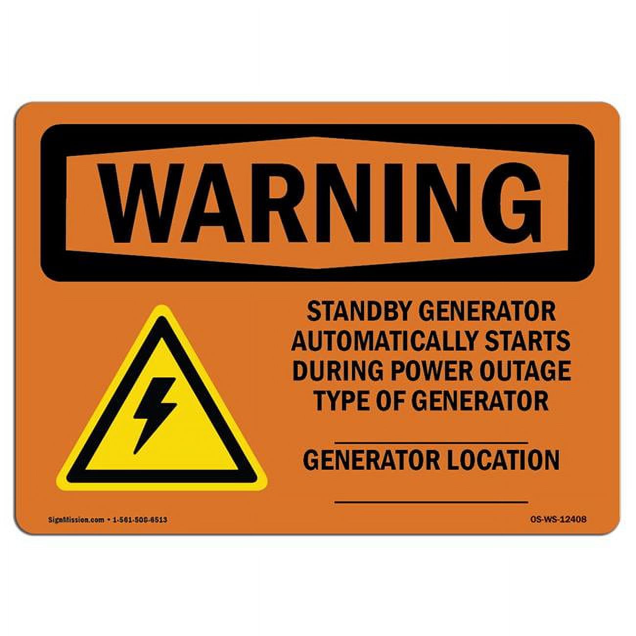 OSHA Warning Sign - Elevated Platform with Limited Railings - Walmart.com