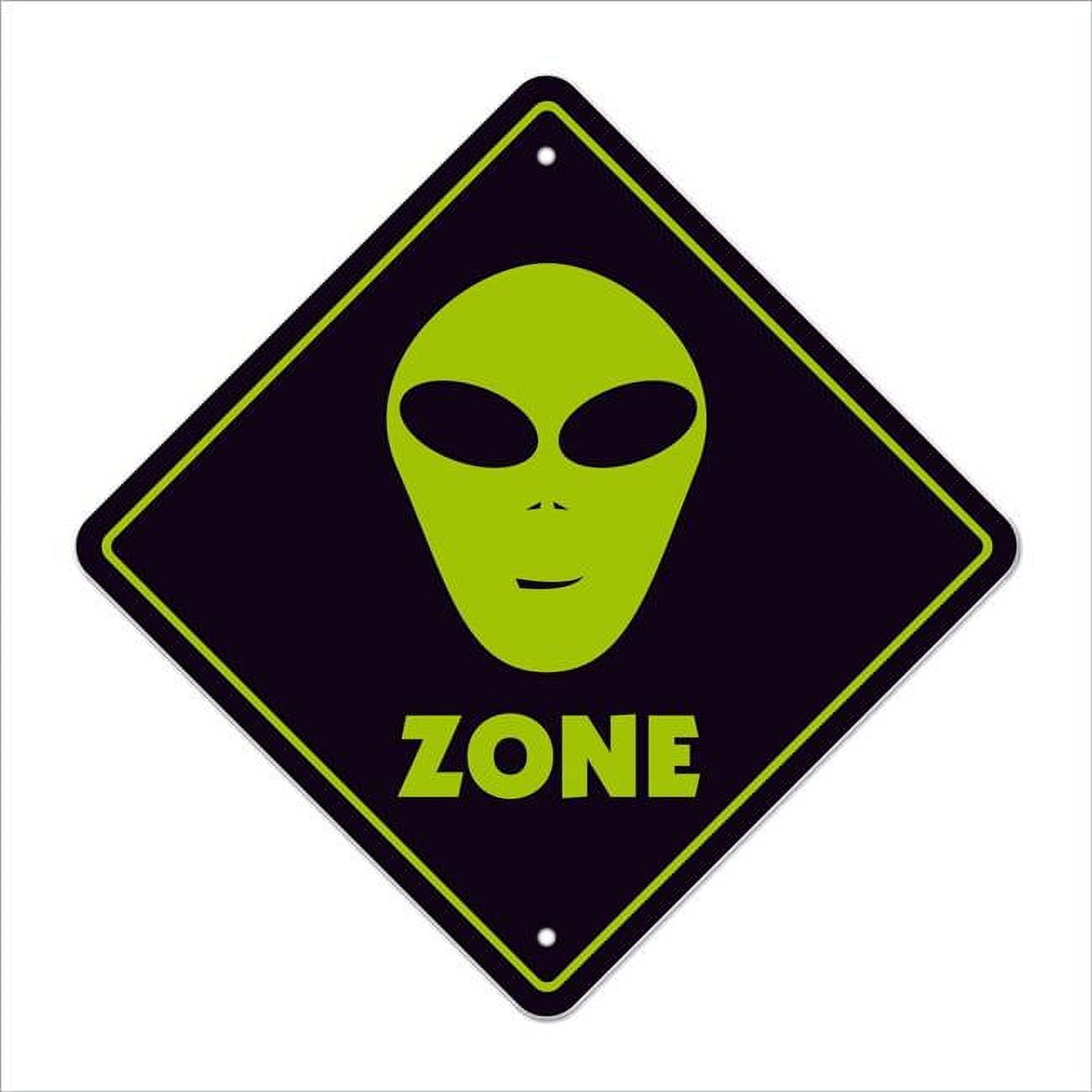 SignMission X-14-Alien 14 in. Alien Zone Xing Crossing Sign - Walmart.com