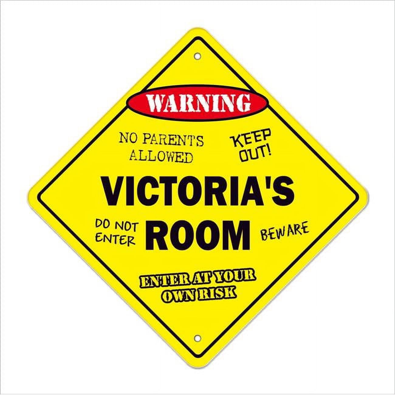 SignMission X-14-Victorias Room 14 in. Victorias Crossing Zone Xing ...