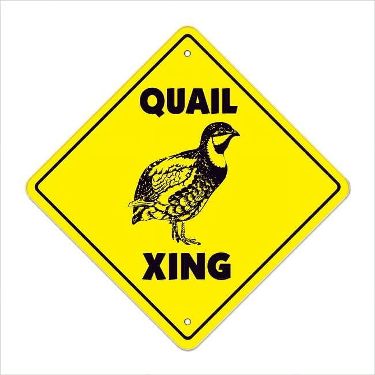 SignMission X-17-QUAIL 7 in. Quail Zone Xing Crossing Sign - Walmart.com