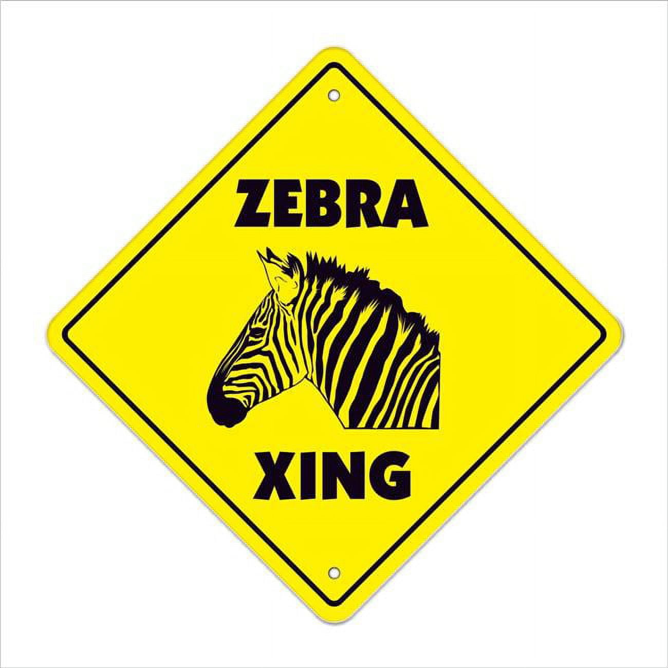 SignMission X-20-Zebra 20 in. Zebra Zone Xing Crossing Sign - Walmart.com