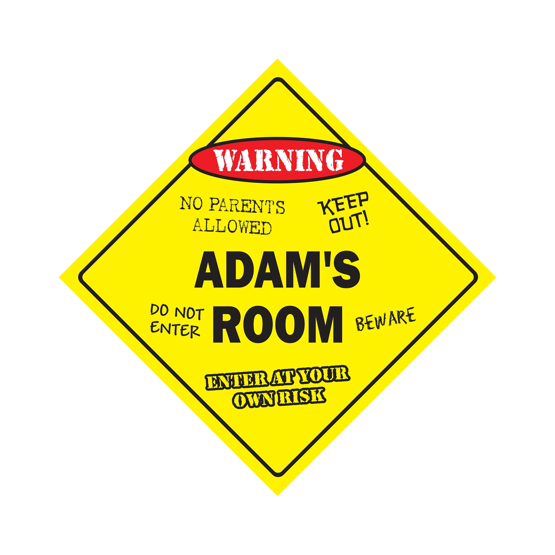 SignMission X-Adams Room 12 x 12 in. Adams Room Crossing Zone Xing Sign ...