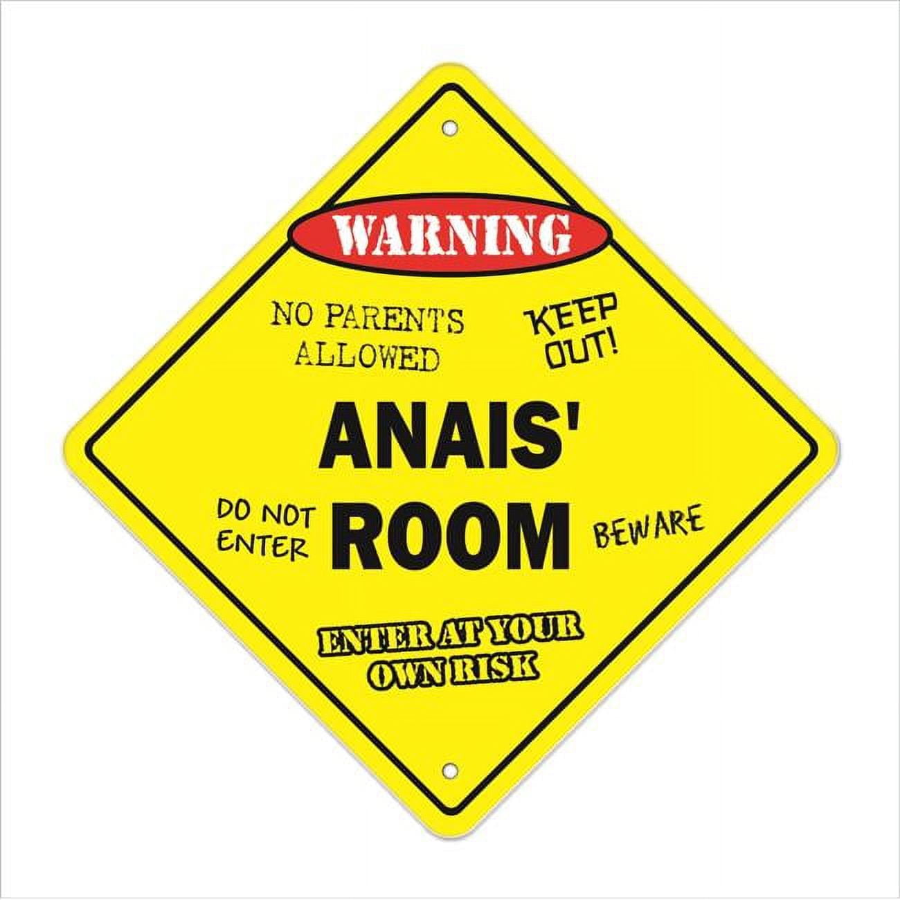SignMission X-Anais Room 12 x 12 in. Crossing Zone Xing Room Sign ...