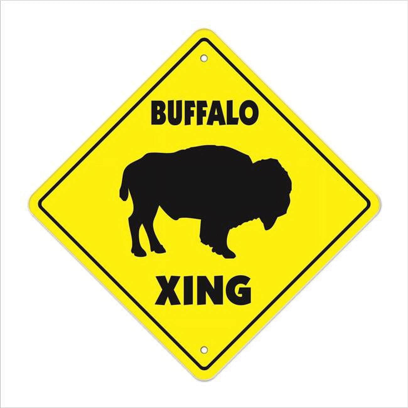 SignMission X-BUFFALO 12 x 12 in. Buffalo Crossing Zone Xing Sign ...
