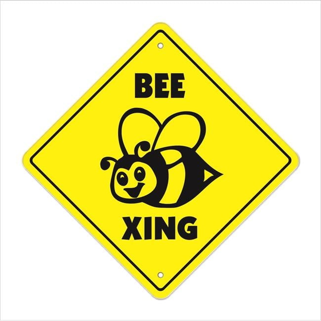 SignMission X-Bee 12 x 12 in. Bee Crossing Zone Xing Sign - Walmart.com