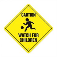 Step2 Kid Alert! Green Safety Notice Sign, 32" Tall Visual Warning ...