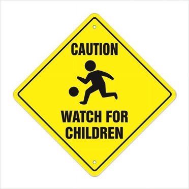 Step2 Kid Alert! Green Safety Notice Sign, 32" Tall Visual Warning ...