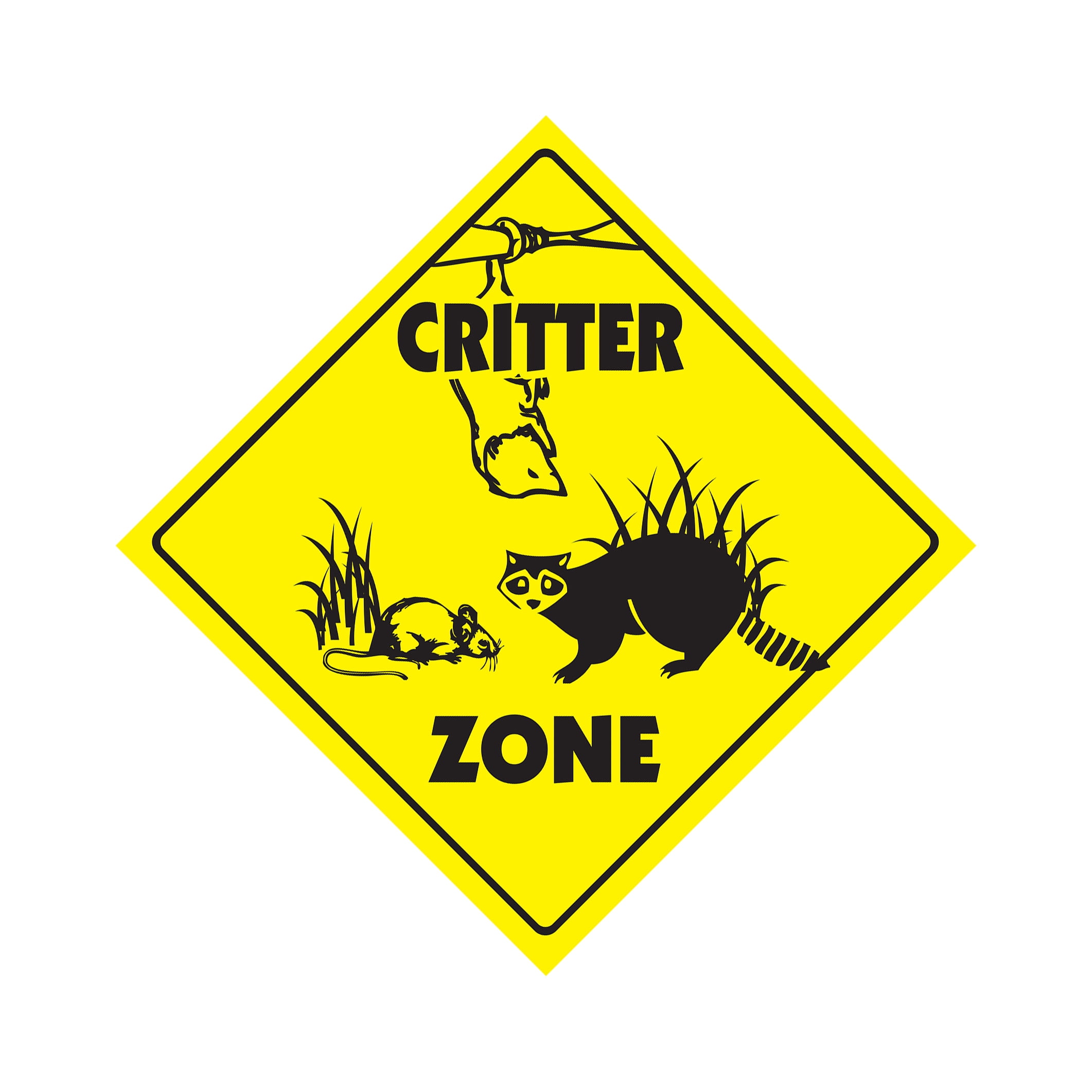 SignMission X-CRITTER 12 in. Critter Zone Xing Crossing Sign - Walmart.com