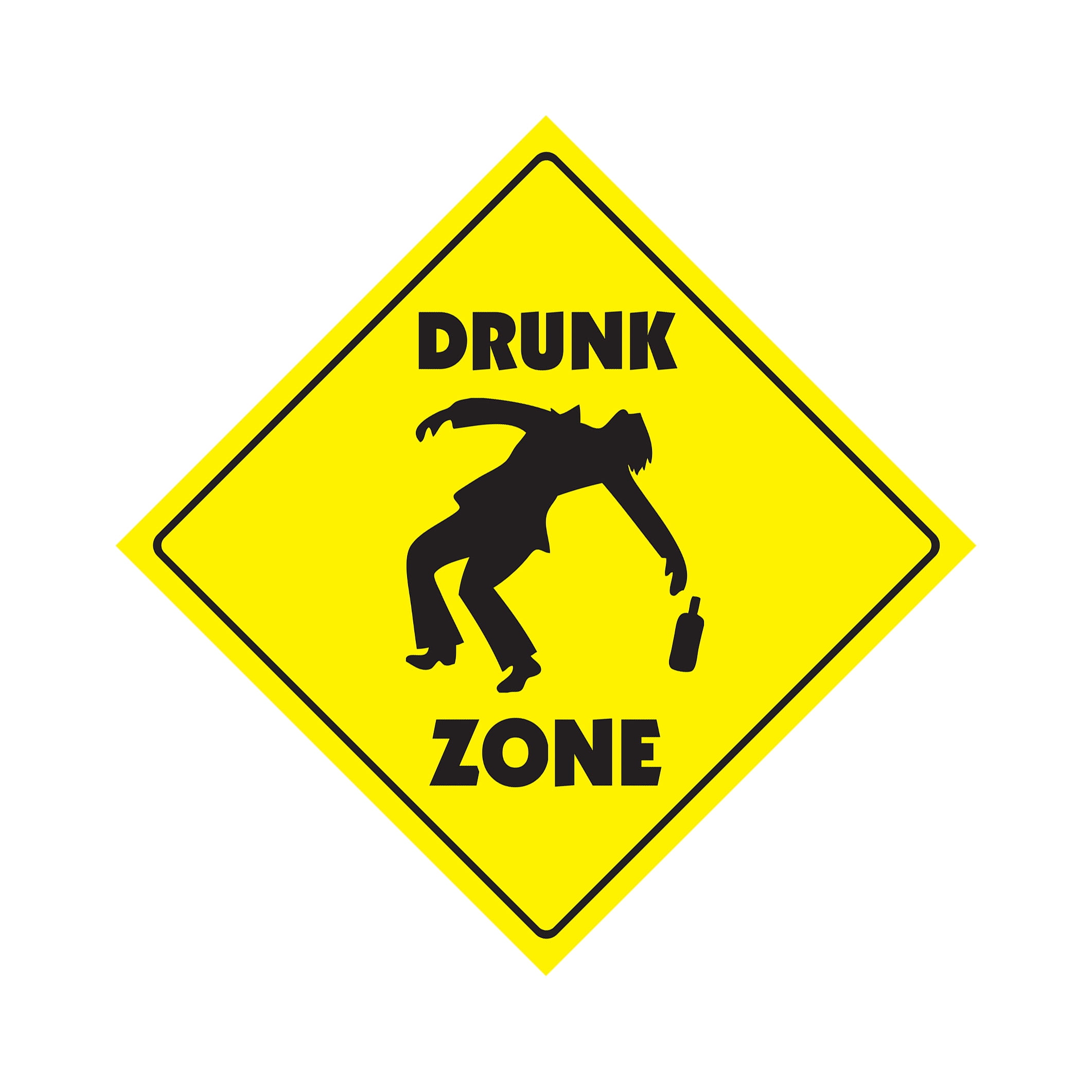 SignMission X-DRUNK 12 x 12 in. Drunk Crossing Zone Xing Sign - Walmart.com