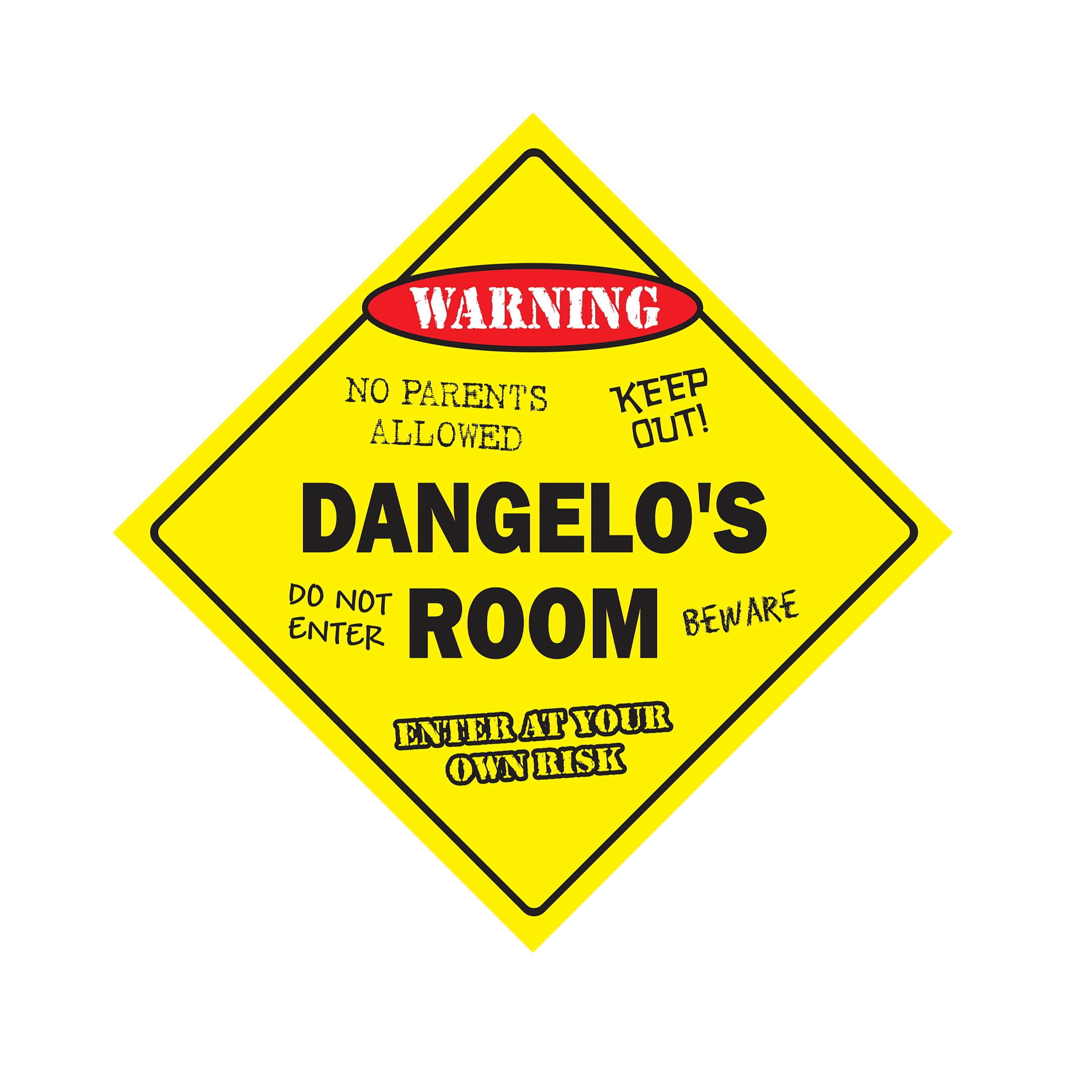 SignMission X-Dangelos Room 12 x 12 in. Crossing Zone Xing Room Sign ...