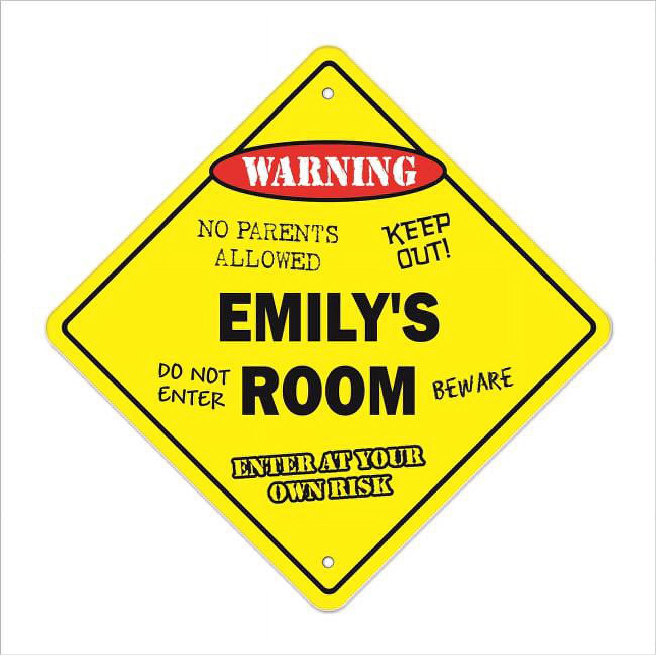 SignMission X-Emilys Room 12 x 12 in. Emilys Room Crossing Zone Xing ...