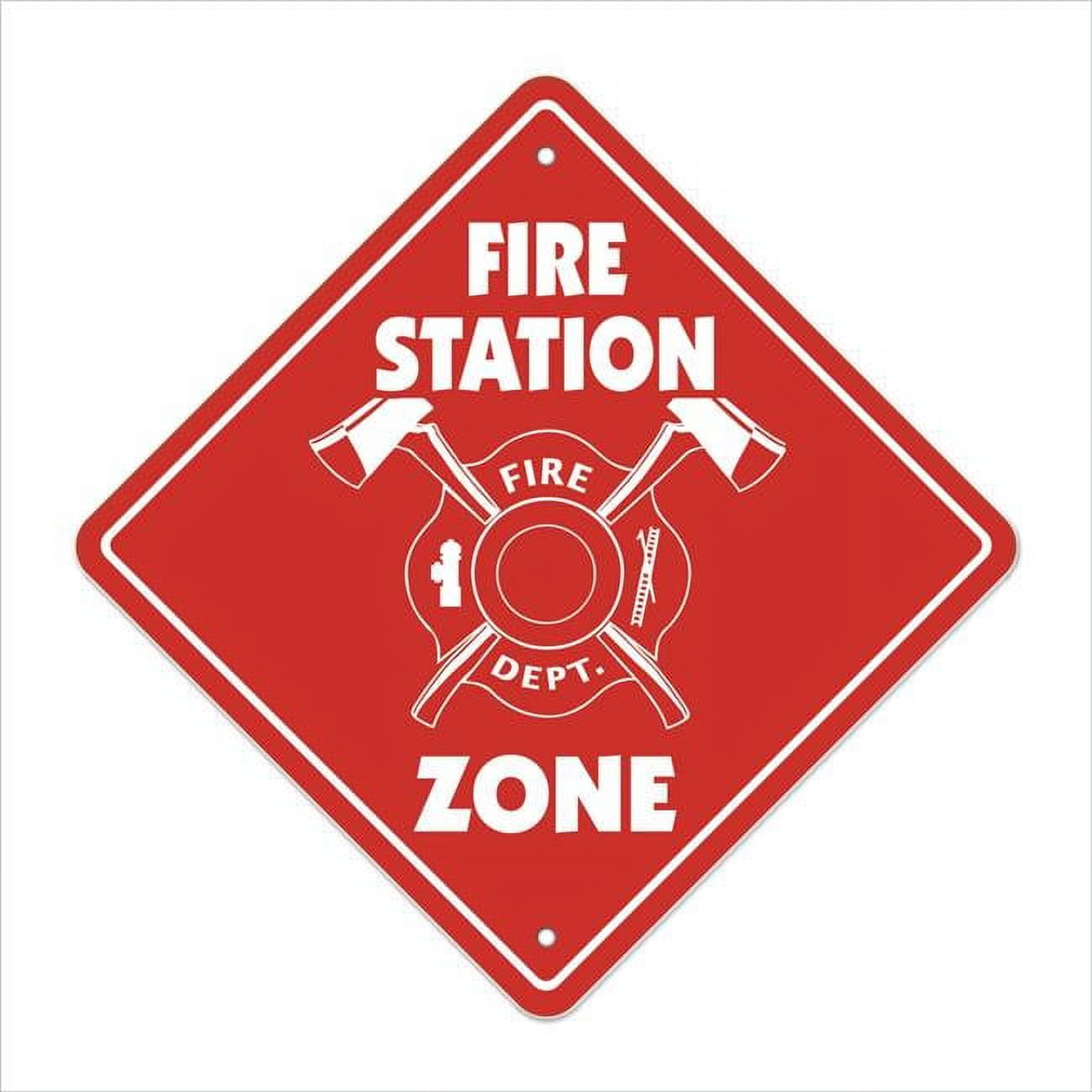 SignMission X-FIRE STATION 12 x 12 in. Fire Station Crossing Zone Xing ...