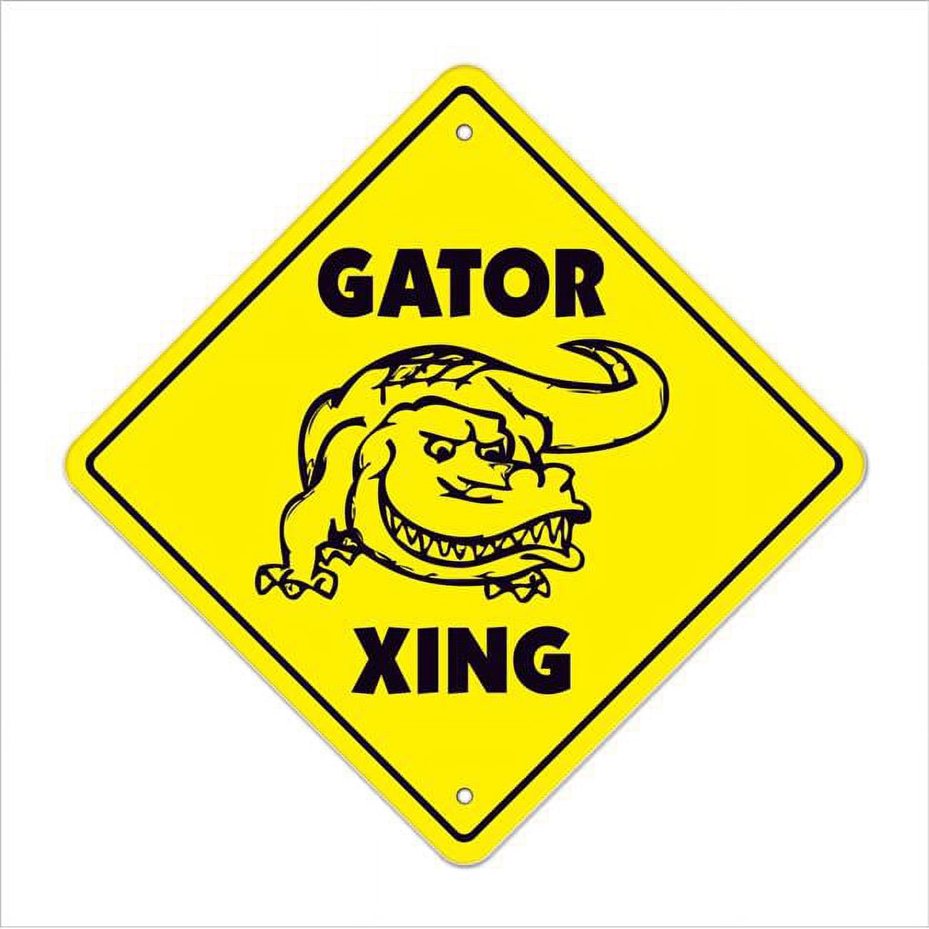 Gator Crossing Sign Zone Xing | Indoor/Outdoor | 12" Tall new alligator ...