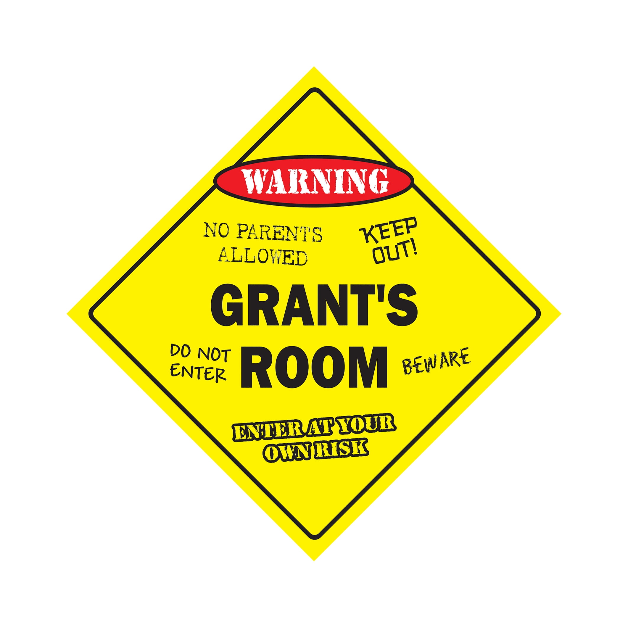 SignMission X-Grants Room 12 x 12 in. Crossing Zone Xing Room Sign ...