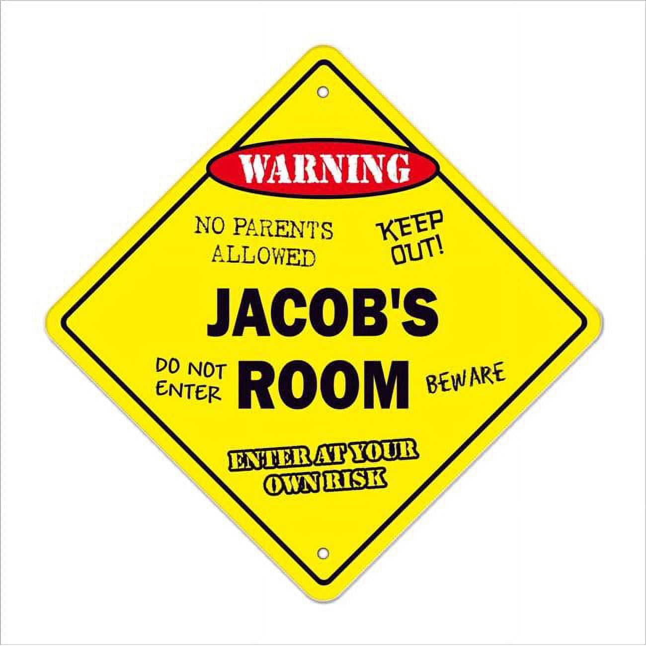 SignMission X-Jacobs Room 12 in. Jacobs Crossing Zone Xing Room Sign ...