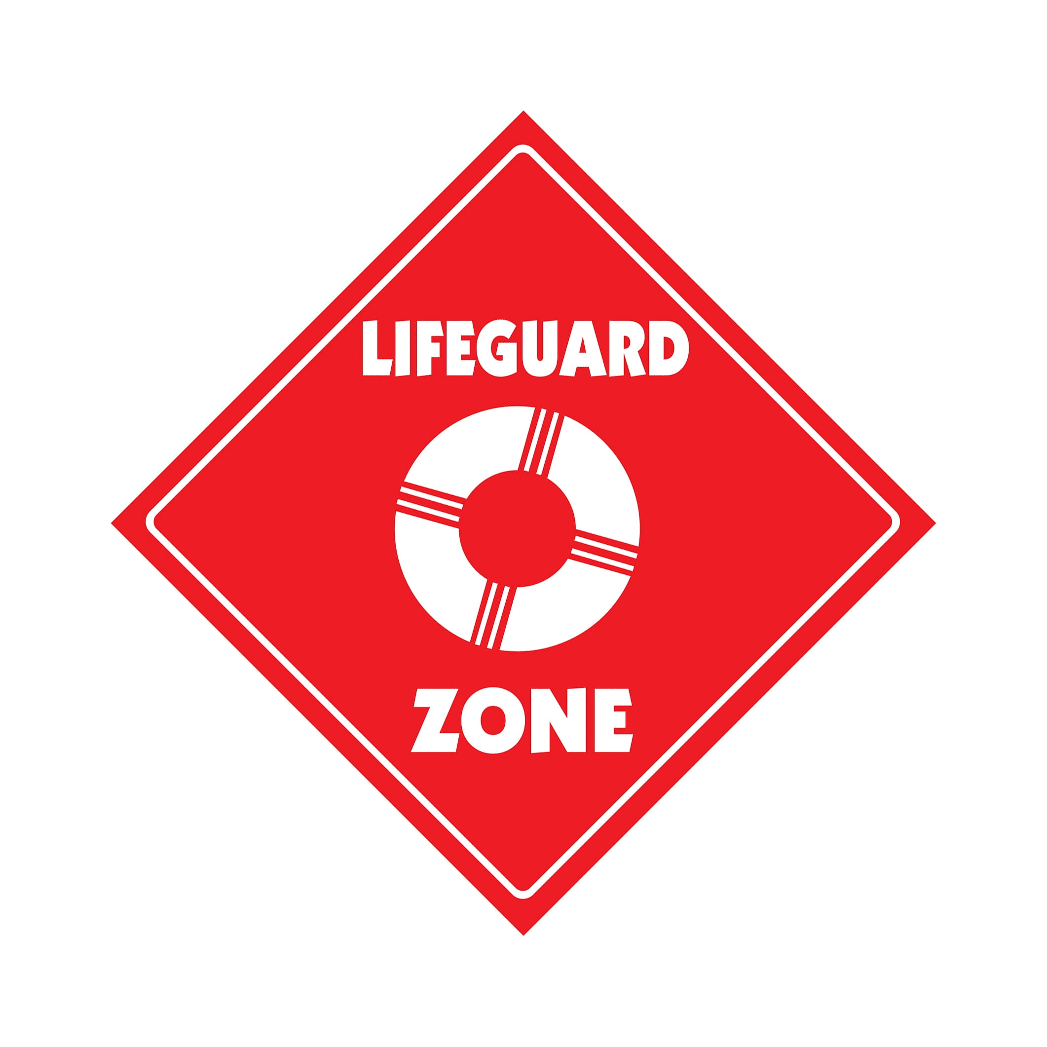 SignMission X-LIFEGUARD 12 x 12 in. Zone Xing Crossing Sign - Lifeguard ...