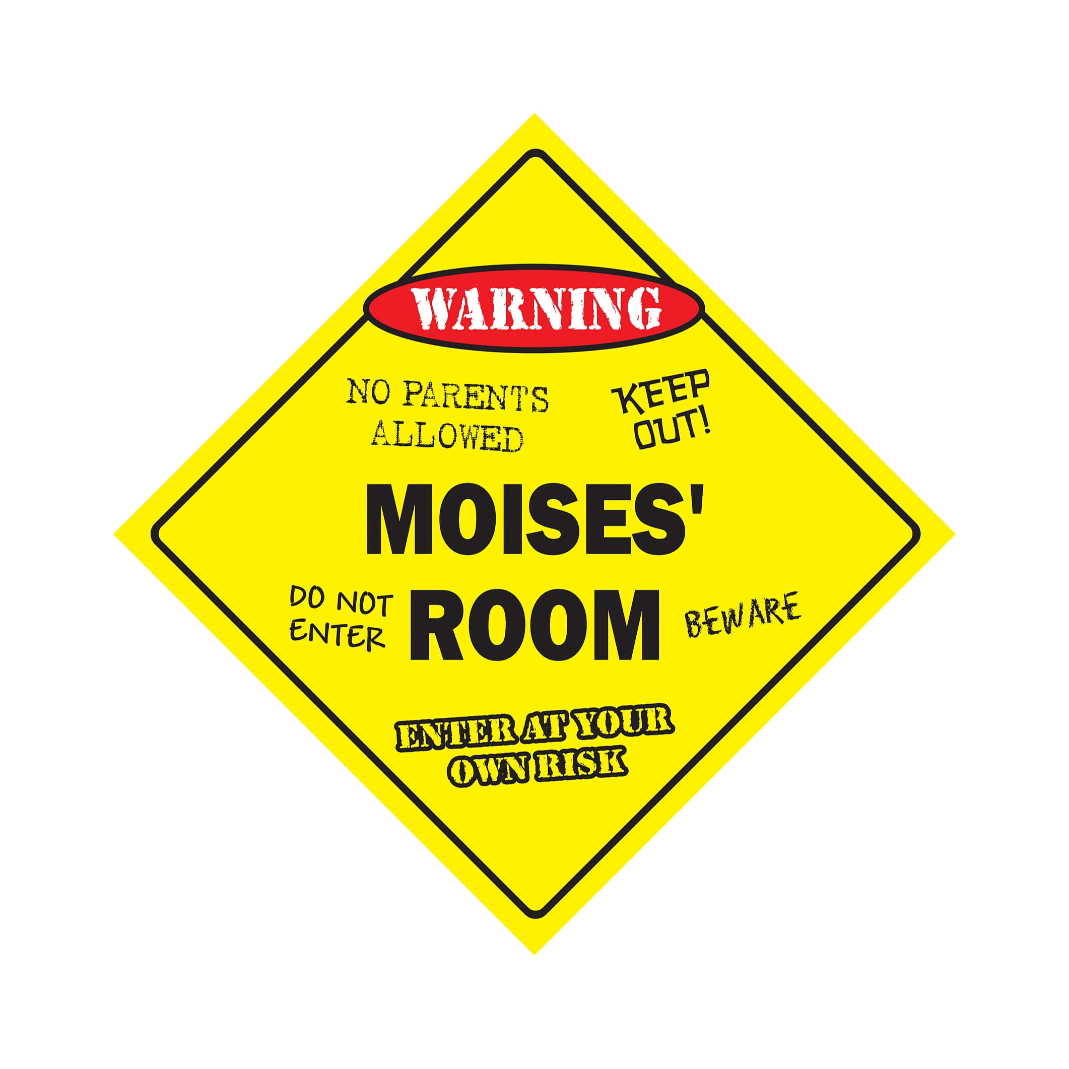 SignMission X-Moises Room 12 x 12 in. Crossing Zone Xing Room Sign ...