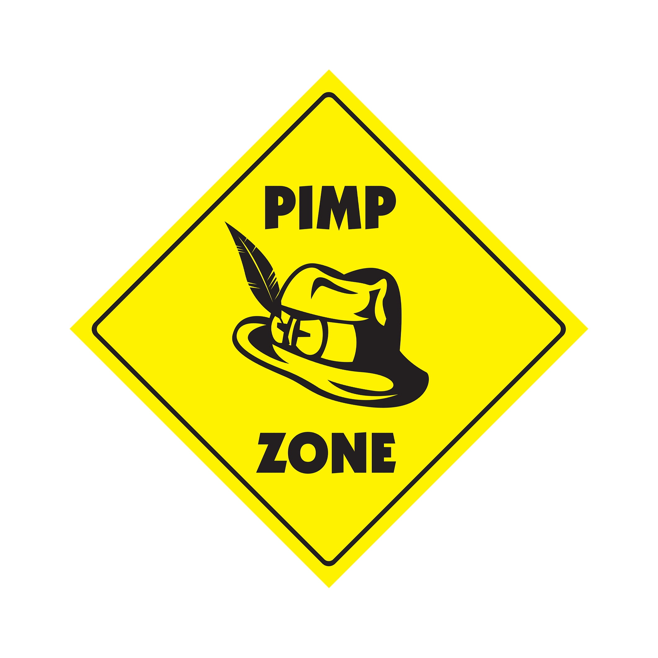 SignMission X-Pimp 12 in. Pimp Zone Xing Crossing Sign - Walmart.com