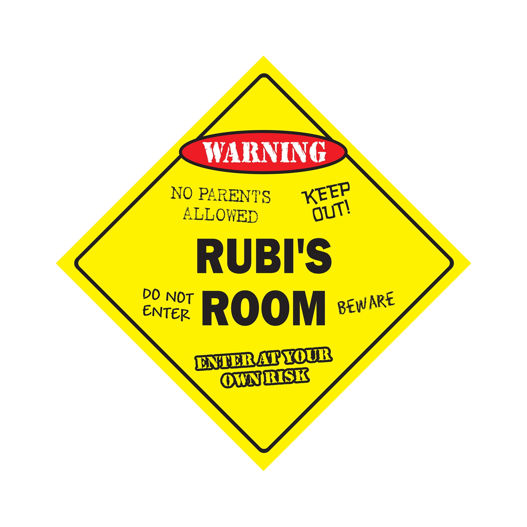 SignMission X-Rubis Room 12 x 12 in. Crossing Zone Xing Room Sign ...