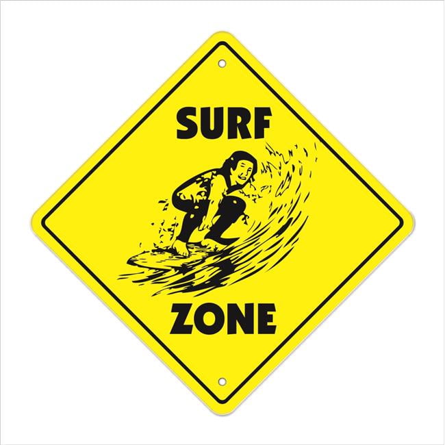 SignMission X-Surf 12 x 12 in. Zone Xing Crossing Sign - Surf - Walmart.com