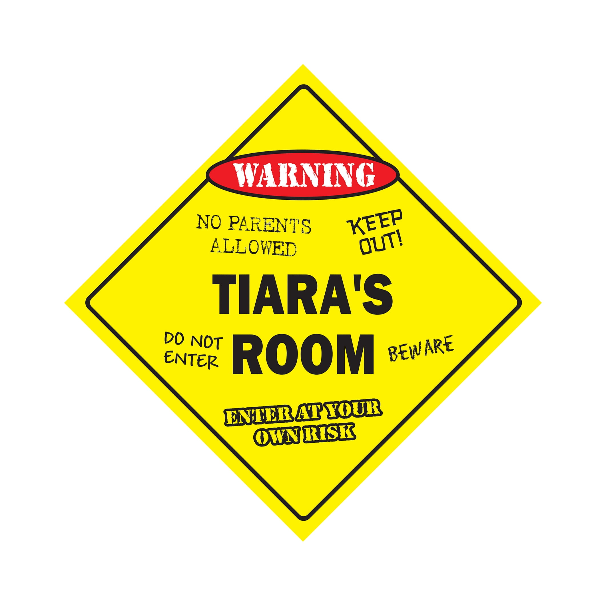 SignMission X-Tiaras Room 12 x 12 in. Crossing Zone Xing Room Sign ...