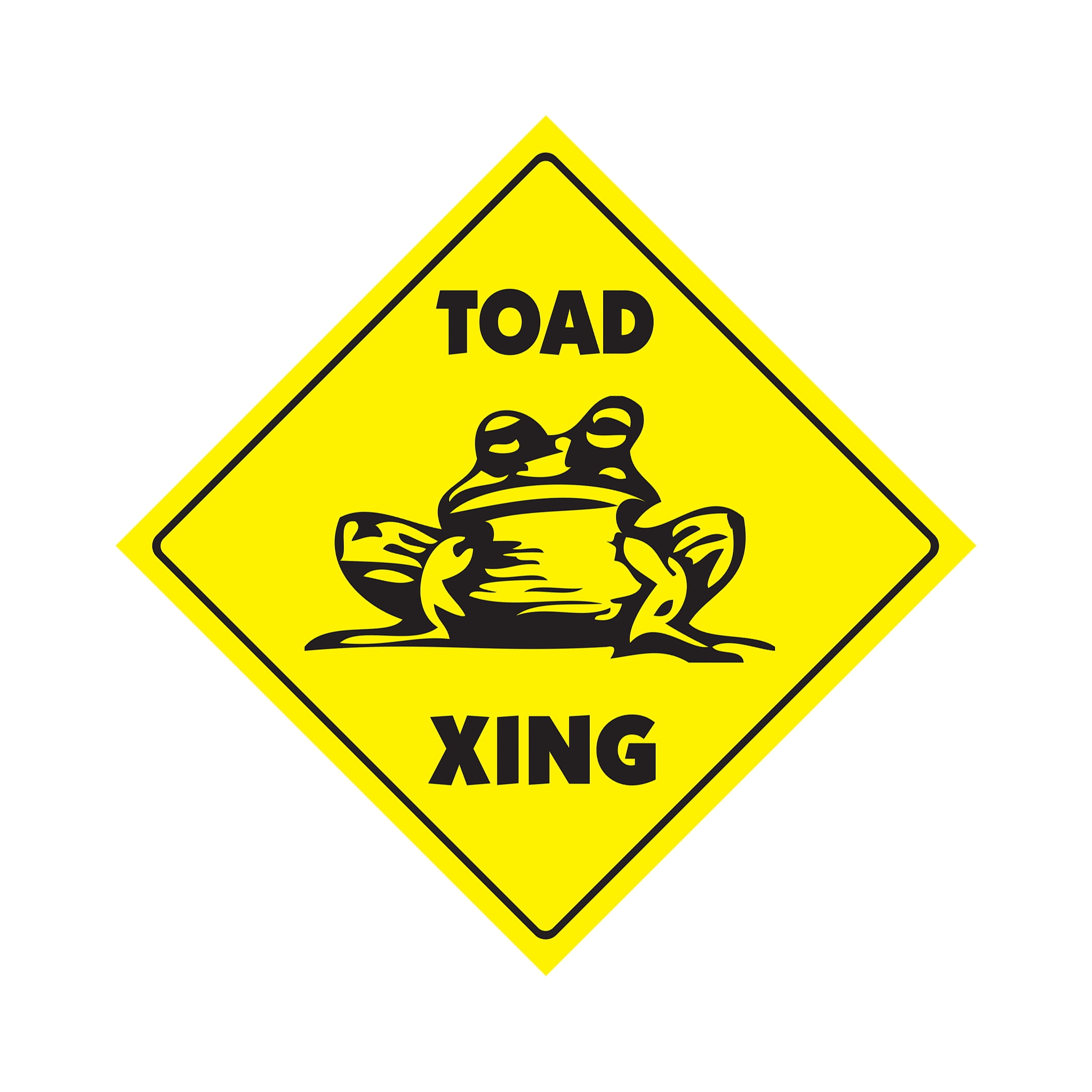 SignMission X-Toad 12 in. Toad Zone Xing Crossing Sign - Walmart.com