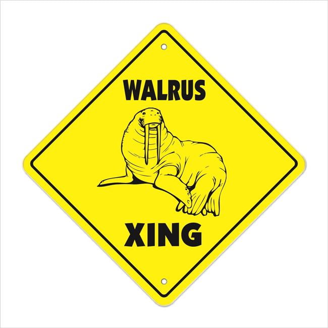 SignMission X-WALRUS 12 x 12 in. Zone Xing Crossing Sign - Walrus ...