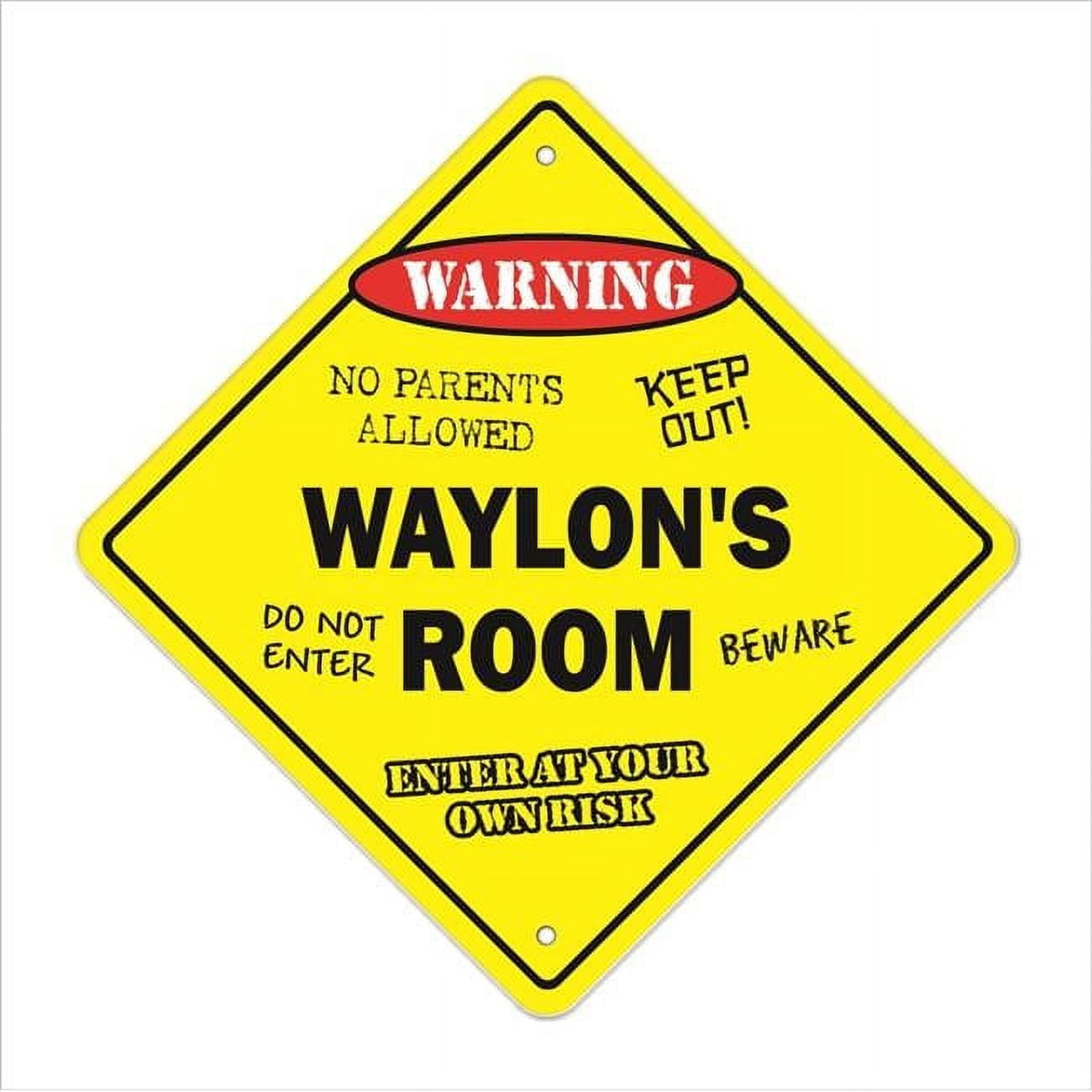 SignMission X-Waylons Room 12 x 12 in. Crossing Zone Xing Room Sign ...