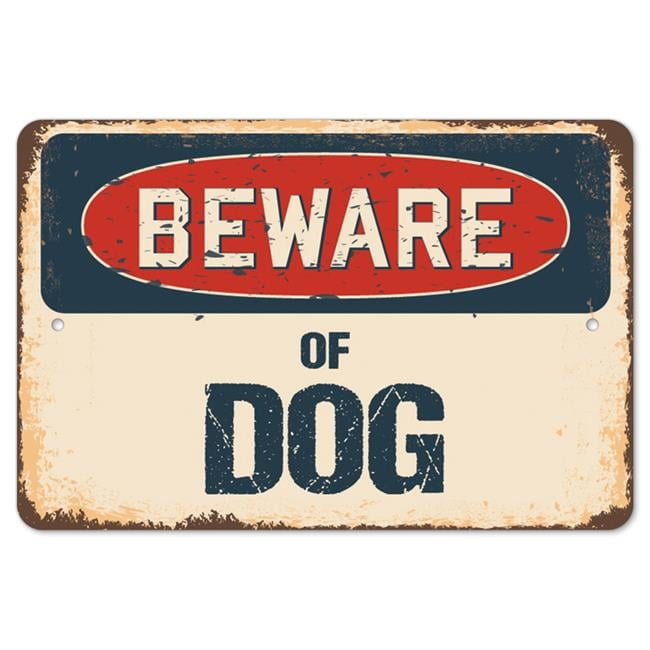 SignMission Z-1014-BW-Dog Beware of Dog Rustic Sign - Walmart.com