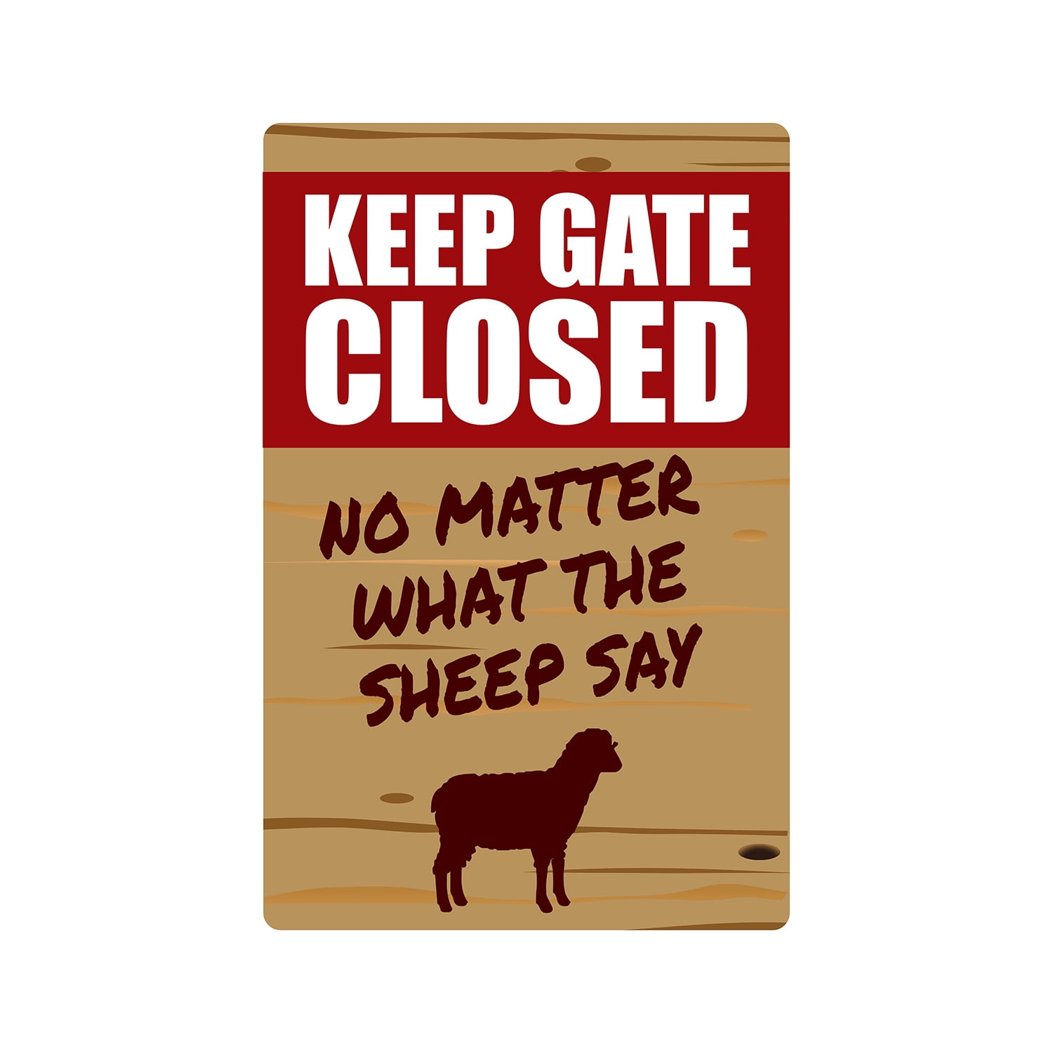 SignMission Z-1117-Keep Gate Closed Sheep 11 x 17 in. Warning Sign ...