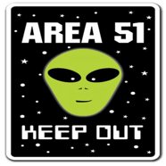 WARNING AREA 51 Aluminum Sign spaceship aliens outer space moon ...