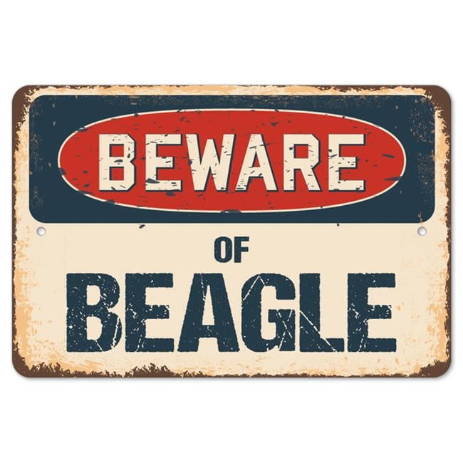 SignMission Z-812-BW-Beagle Beware of Beagle Rustic Sign - Walmart.com