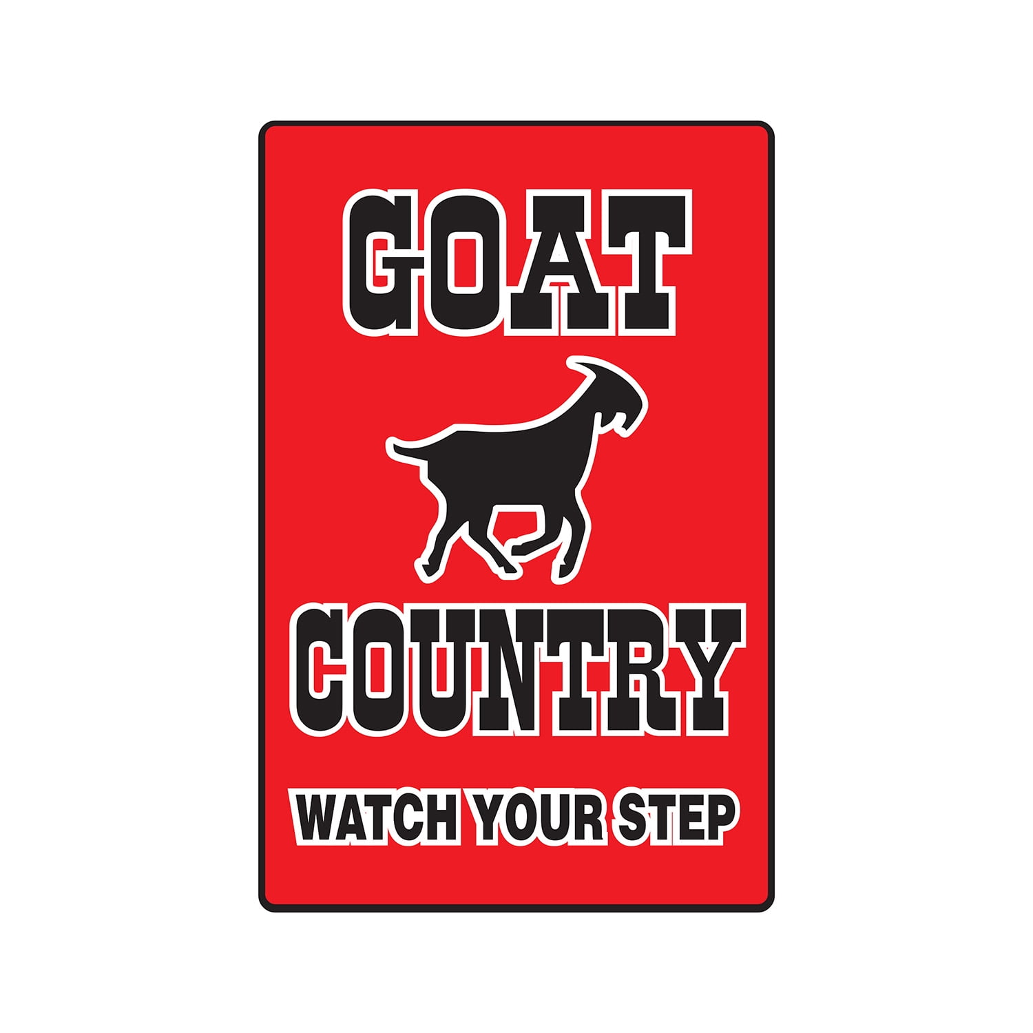 SignMission Z-A-1824-Goat Country Goat Country Aluminum Sign for Farm ...